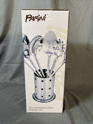 Parini 7 pc Stainless Steel Utensil Set New. Open Box. | eBay