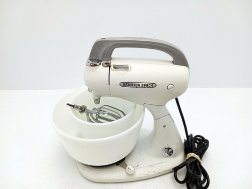 Hamilton Beach Model H 10 Speed Stand Mixer Pyrex Bowls Beaters - WORKS ...