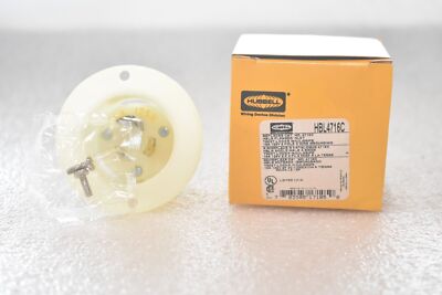 HUBBELL-KELLEMS HBL4716C FLANGED INLET PLUG, TWIST LOCK, 2 POLE, 3 WIRE ...