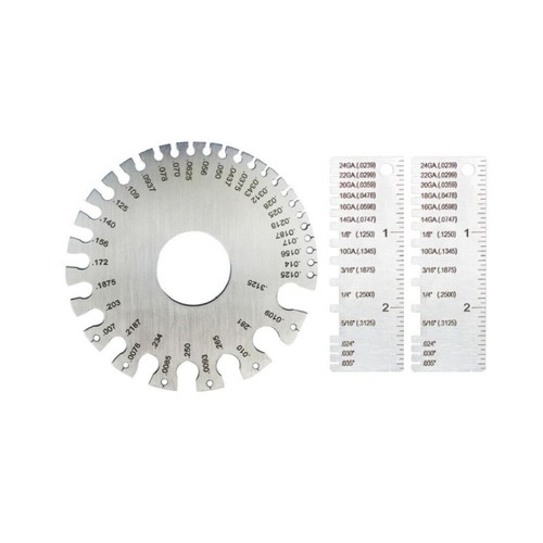 3PCS Sheet Metal Gauge Thickness Gage Wire Gauge Measuring Tool ...