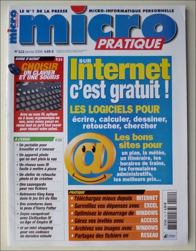 REVUE INFORMATIQUE - MICRO PRATIQUE N° 112 - JANVIER 2006 | eBay