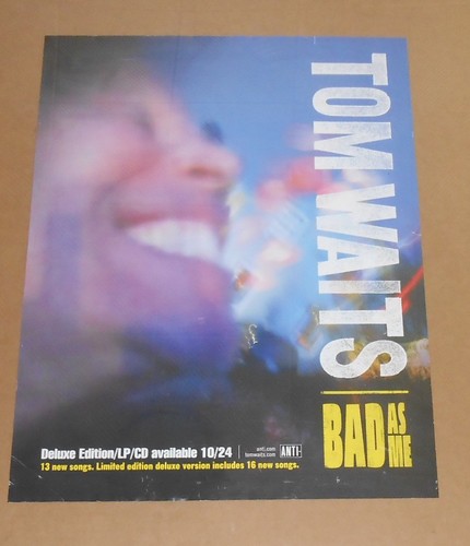 Tom Waits Bad as Me Poster Original Promo 24x18 | eBay