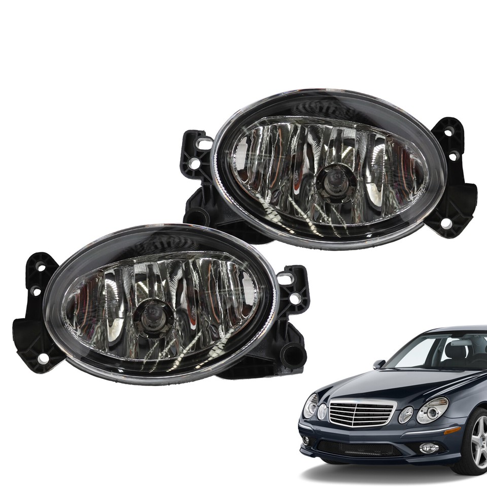 For 2007-08-2009 Mercedes Benz Clear Lens Bumper Fog Lights Replacement ...