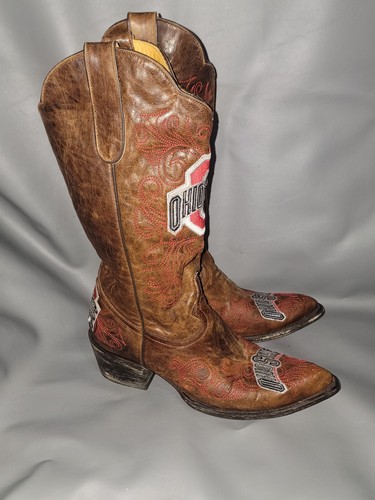 Ohio State Buckeyes Gameday Cowboy Boots women's 8 B | eBay