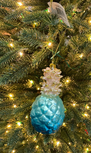 December Diamonds 6" Teal Pineapple Ornament | eBay