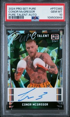 Conor McGregor Auto 2/2 Pure Talent PSA 10 GEM MINT 2024 Pro Set Pure ...
