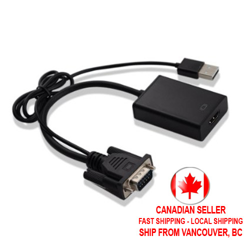 New VGA SVGA to HDMI Converter/Adapter with Audio - Supports 1080p USB ...