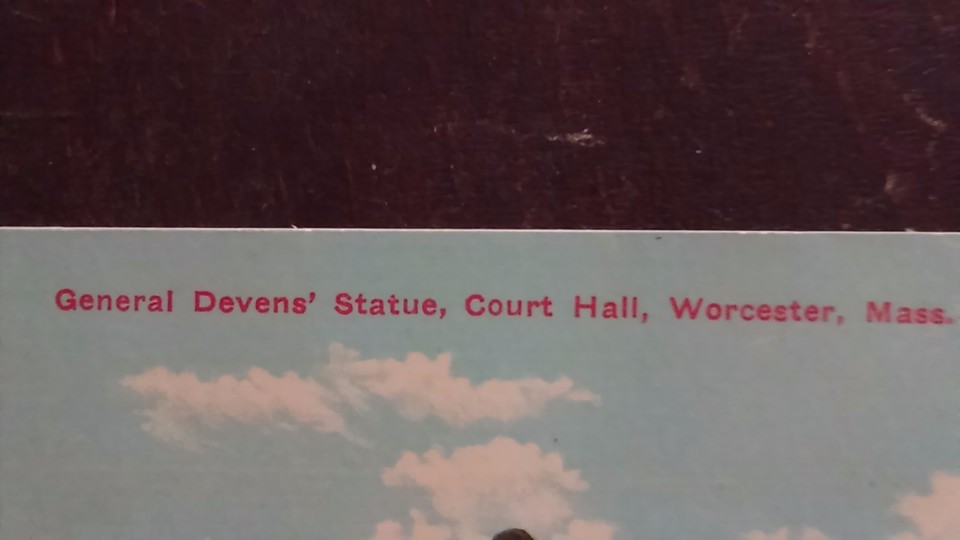 General Devens' Statue, Court Hall, Worcester, MA - 1913 | eBay