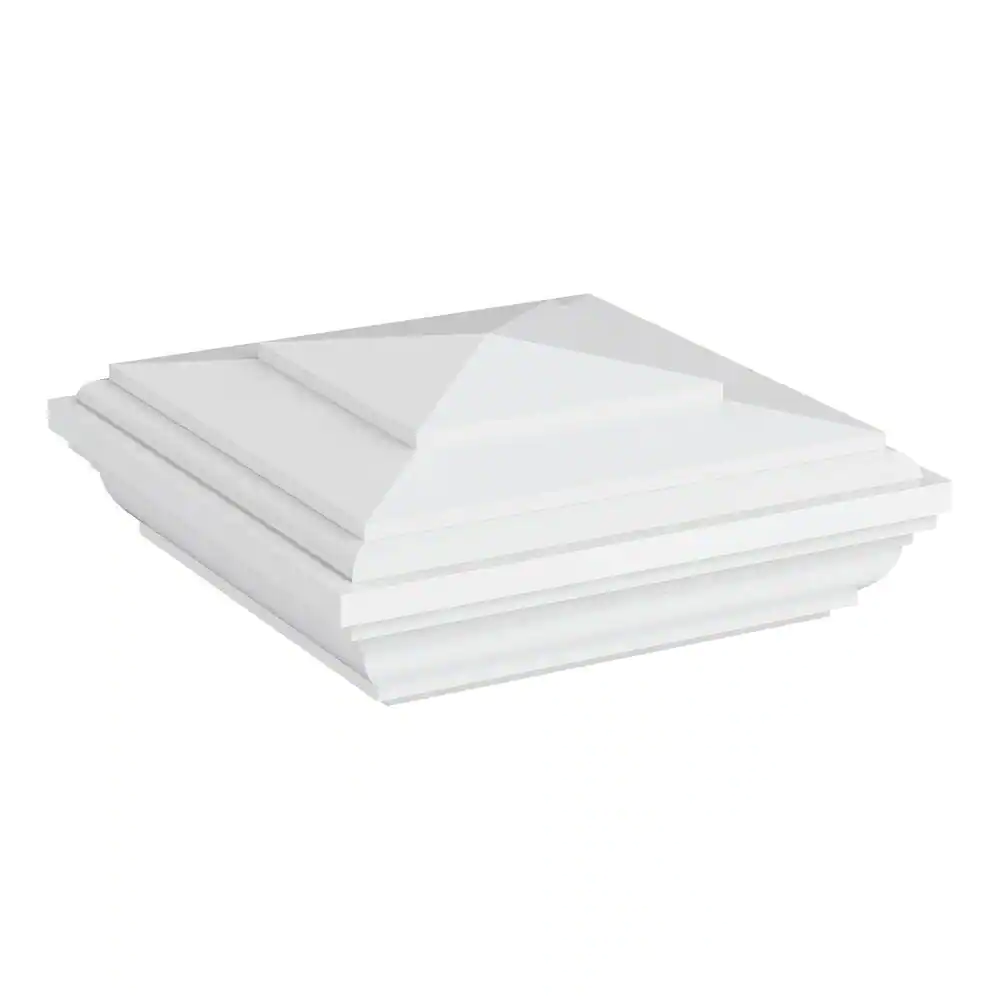 4 In. X 4 In. White New England Post Cap with Glue 845534015300| eBay