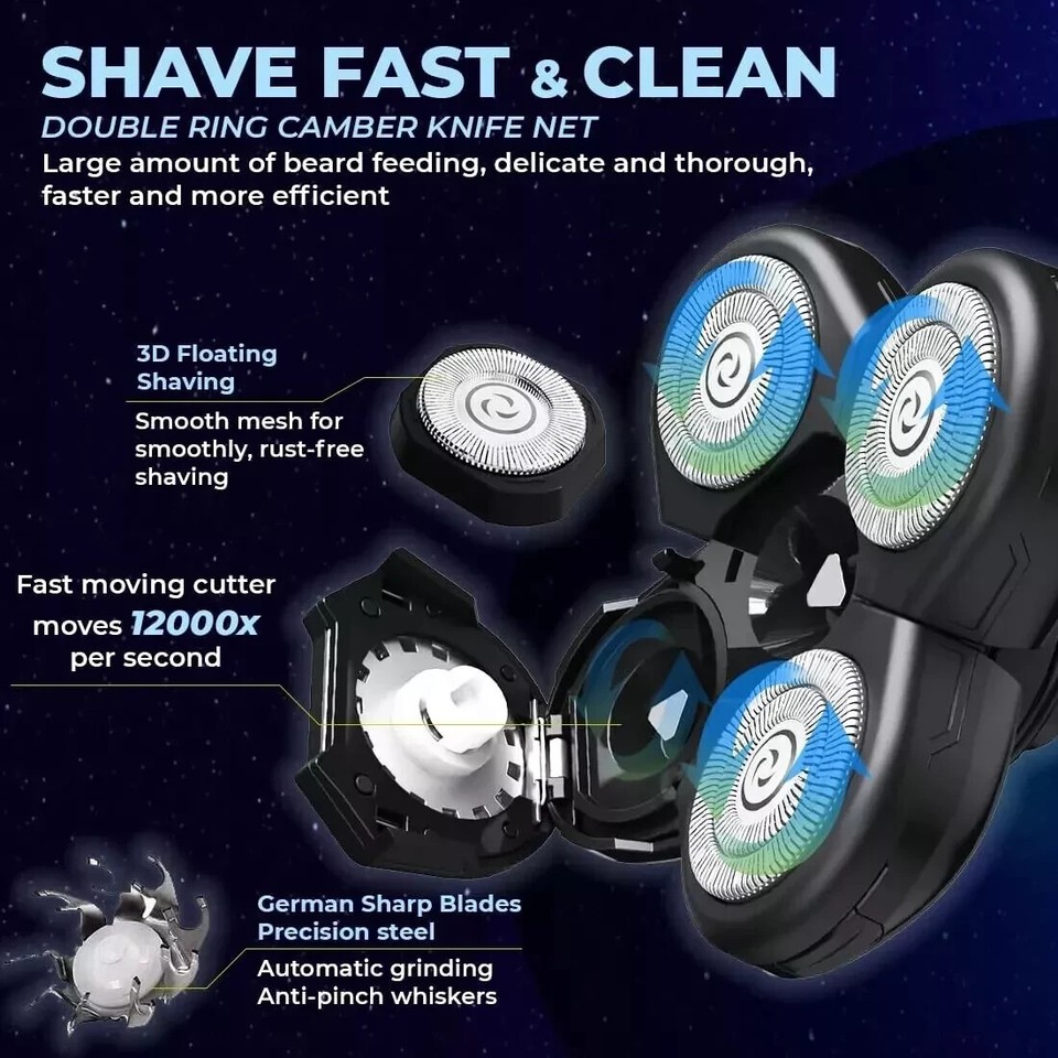 3 PACK Replacement Blades for Freebird Flex Series Head Shaver ...