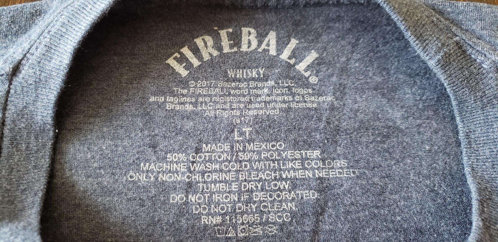 Fireball Whiskey Demon Devil Logo Blue Size L OFFICIA… - Gem