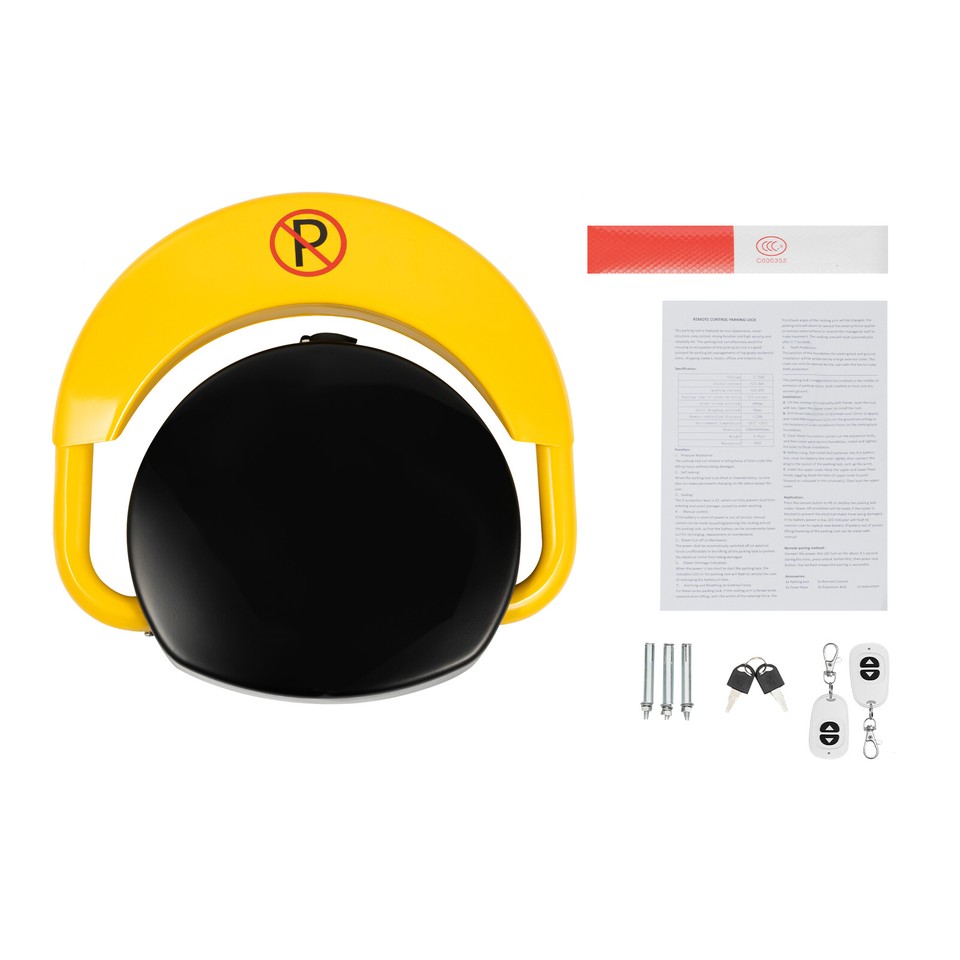 Car Parking Spot Lock Remote Control Foldable Barrier Auto Sensor Anti ...