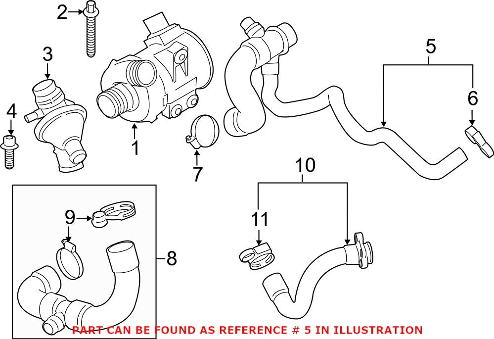 Water Hose For Genuine BMW 11537639997 | eBay