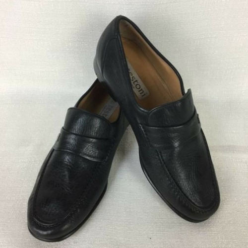 Vintage a.testoni A. Testoni coin loafers genuine leather〈black Used ...