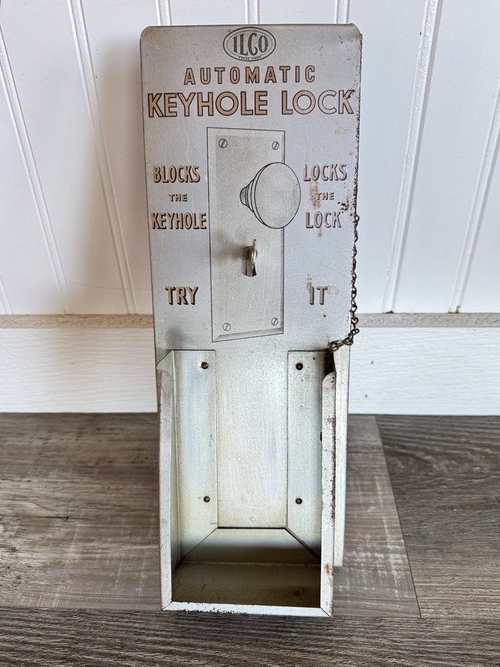 Vintage Old ILCO Automatic Keyhole Lock Store Display With Keys! | eBay