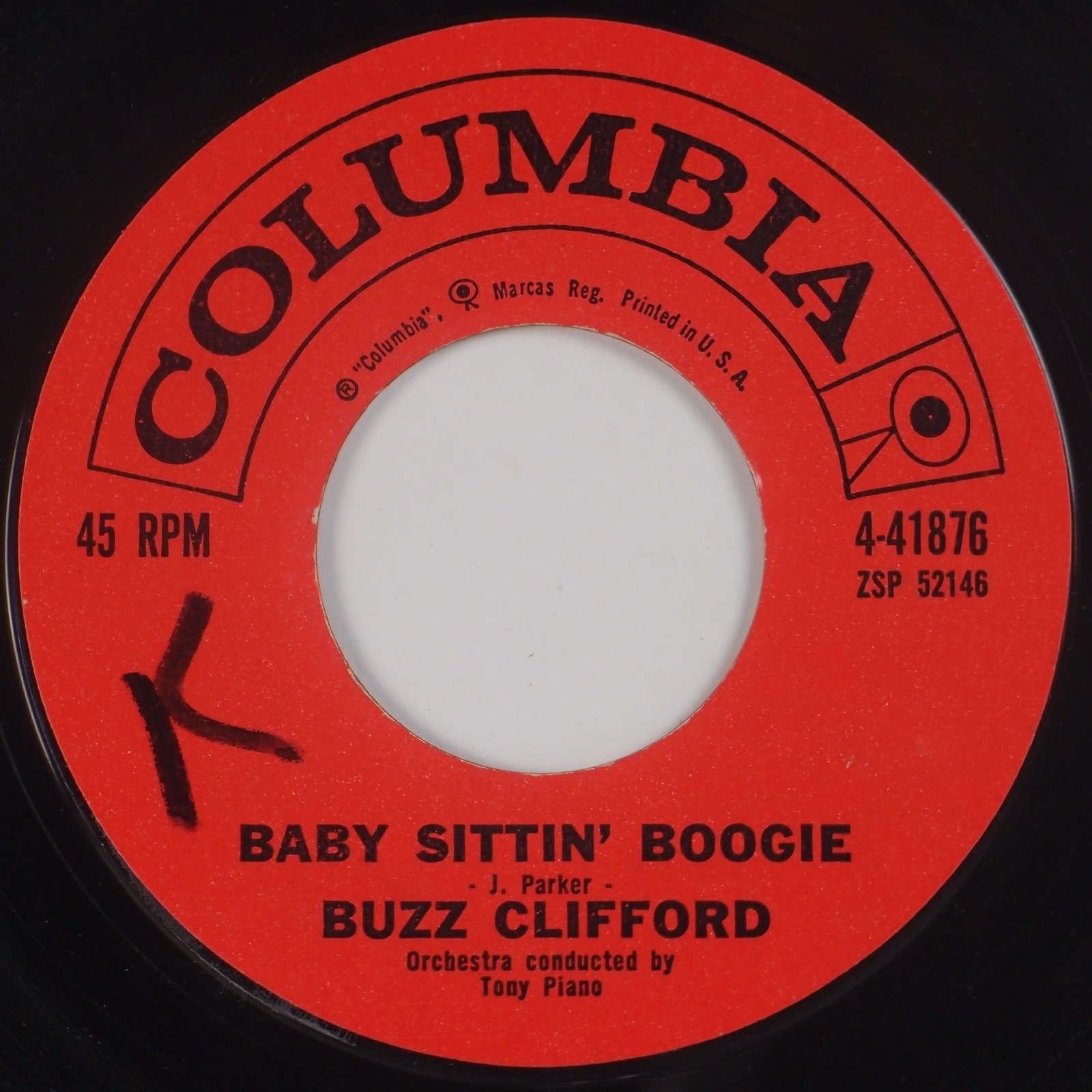 BUZZ CLIFFORD: Baby Sittin’ Boogie ROCKABILLY 45 w/ PS Rare COLUMBIA ...