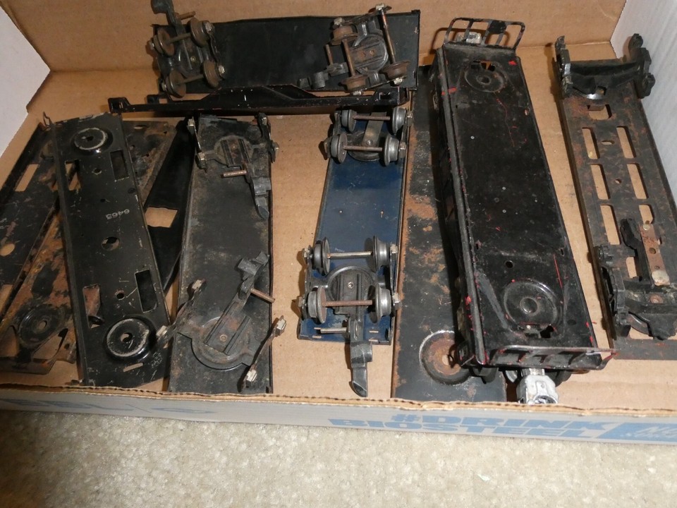 Lot of 11 Vintage O Scale Metal Lionel Freight Car Frames Chassis 8-9.5 ...