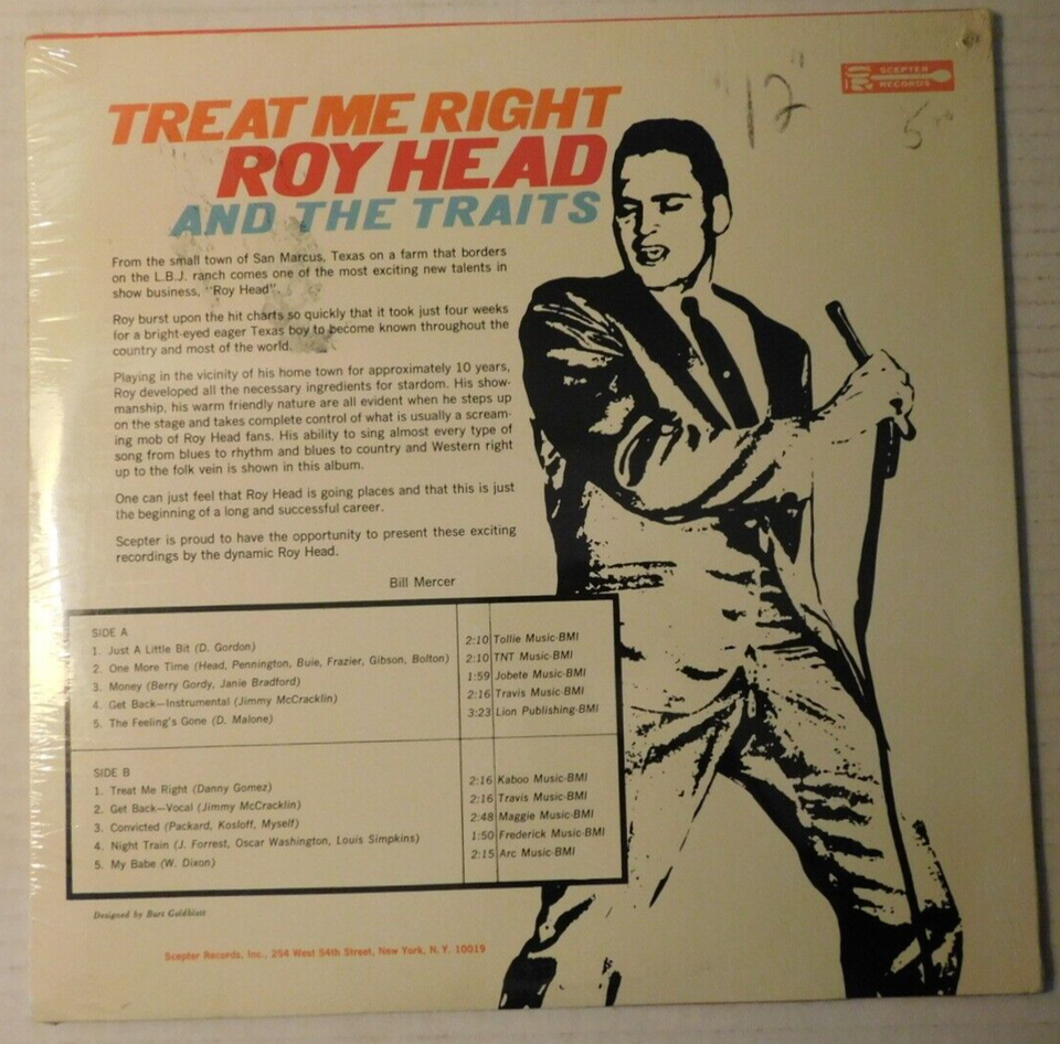 SEALED LP Roy Head "Treat me Right" Scepter Records SM532 | eBay