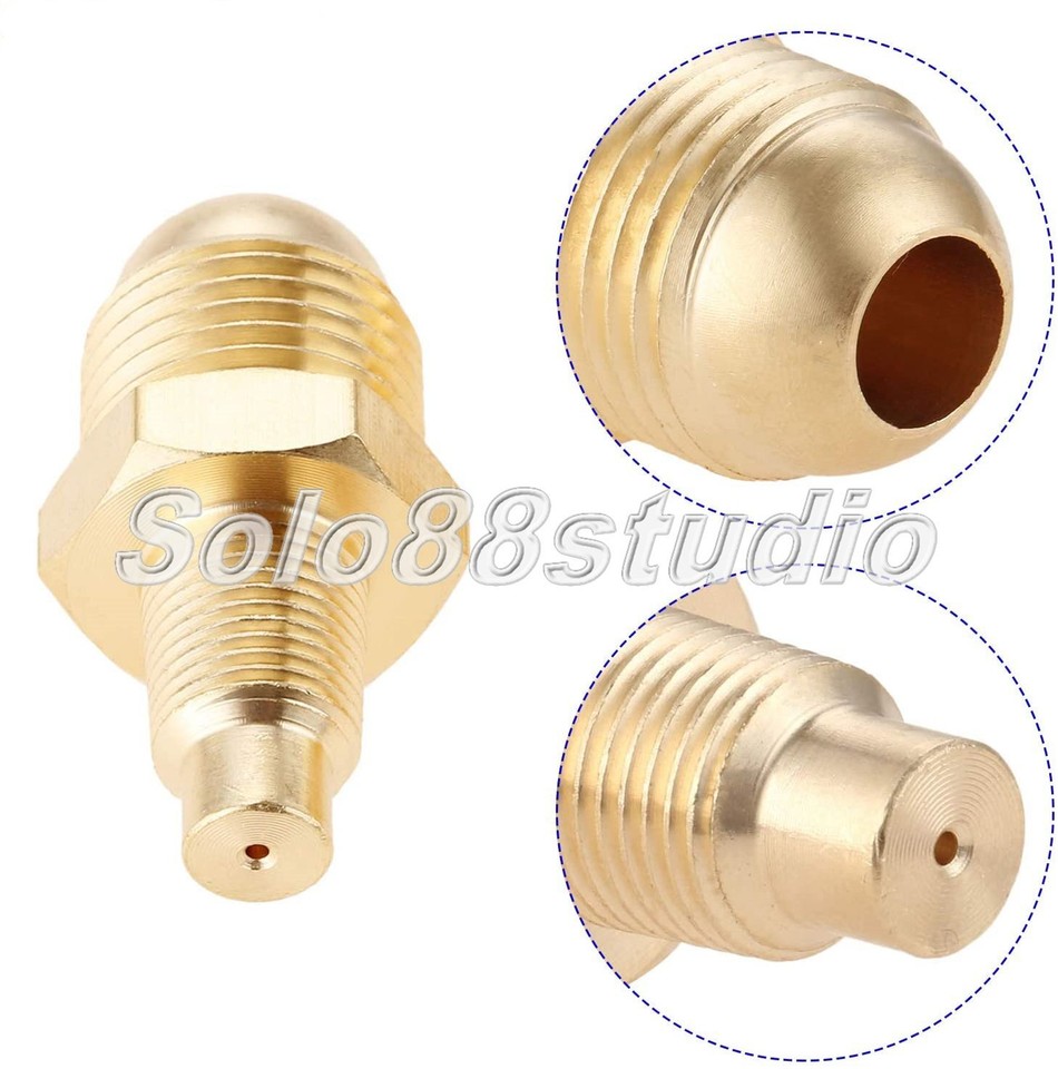 2x Propane Orifice Adapter Connector Tube Fitting 3/8" Flare 1/8" Mnpt ...