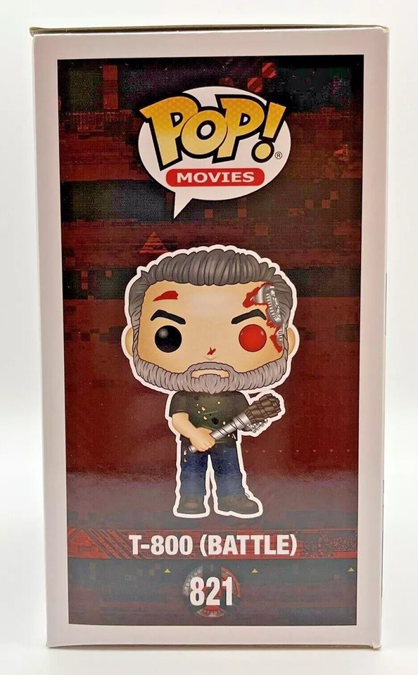 Funko POP! Movies: Terminator - T-800 (Battle) #821 - Funko Exclusive ...