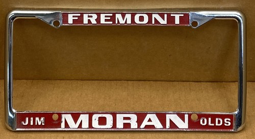 RARE 1980s VINTAGE OLDSMOBILE JIM MORAN( FREMONT CA. ) LICENSE PLATE ...