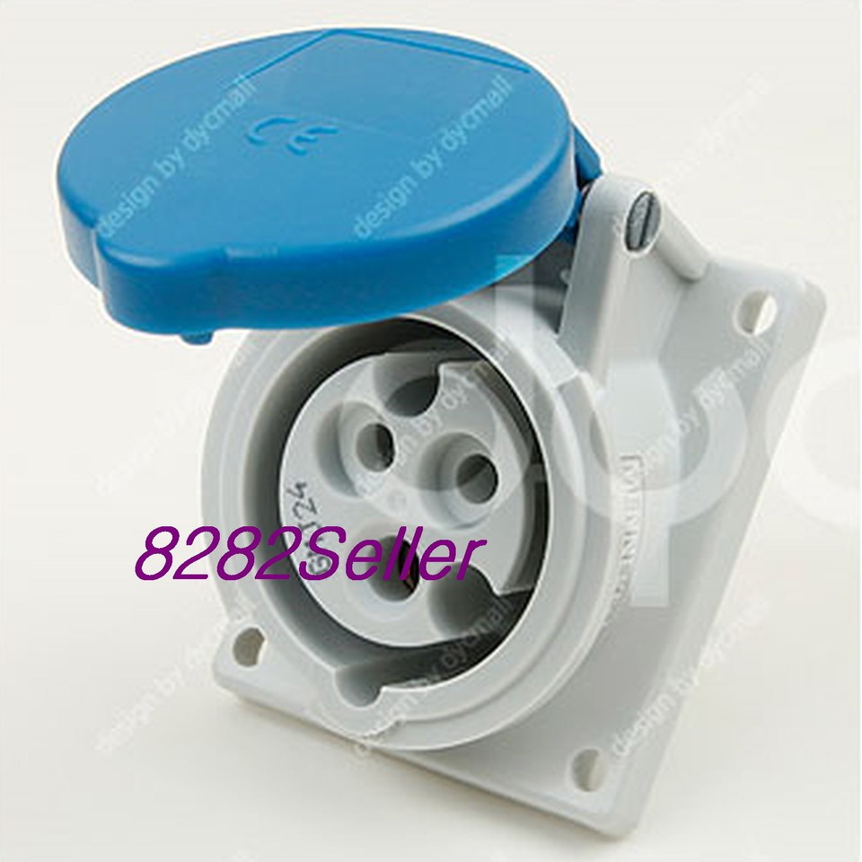 MENNEKES TYP 1463 NO.1463 [IP44 230V 16A 2P+E] Panel mounted receptacle ...