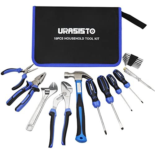 19piece Home Tool Kit Hand Tool Set With Easy Carrying Pouch For Diy ...