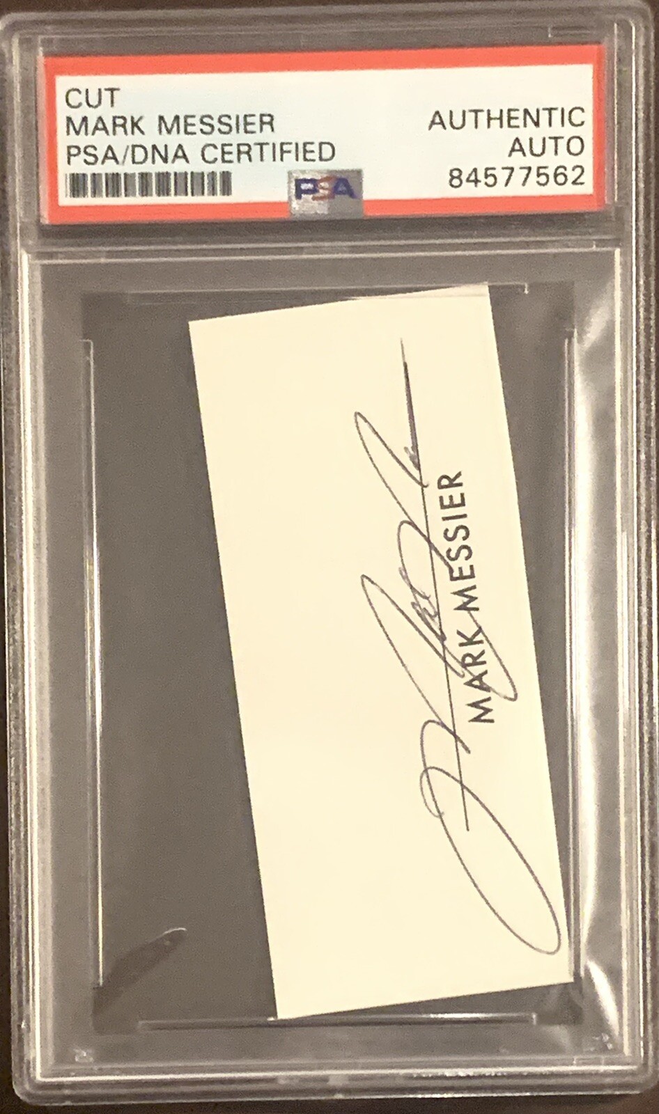 Mark Messier Signed Cut PSA/DNA Encapsulated Autographed Oilers Rangers ...