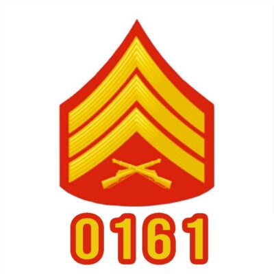 USMC Sgt 0161 Decal - USMC MOS Decal - USMC Rank Decal - USMC Veteran 3 ...