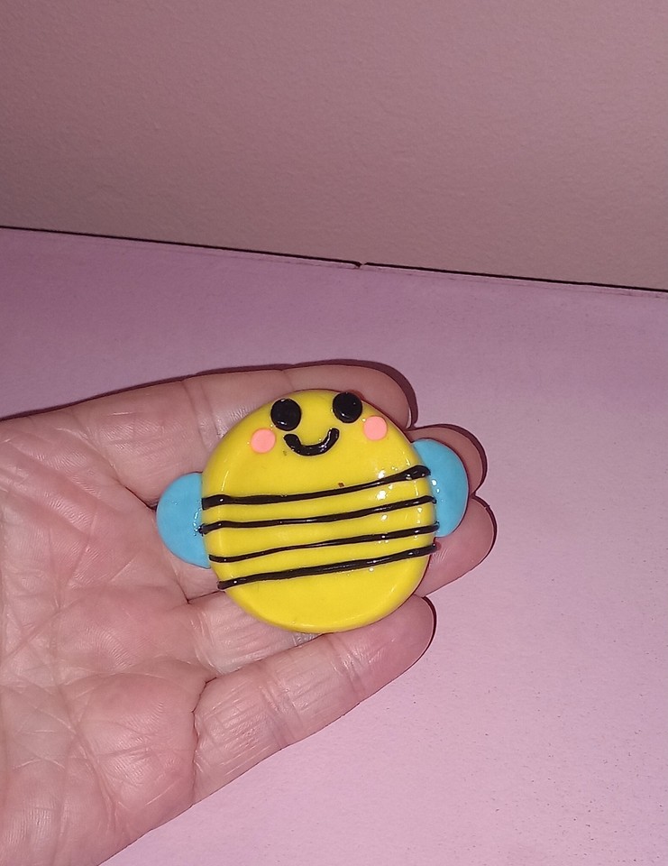 Handmade Red Panda Polymer Clay Worry Stone with Sparkly Accents | eBay UK