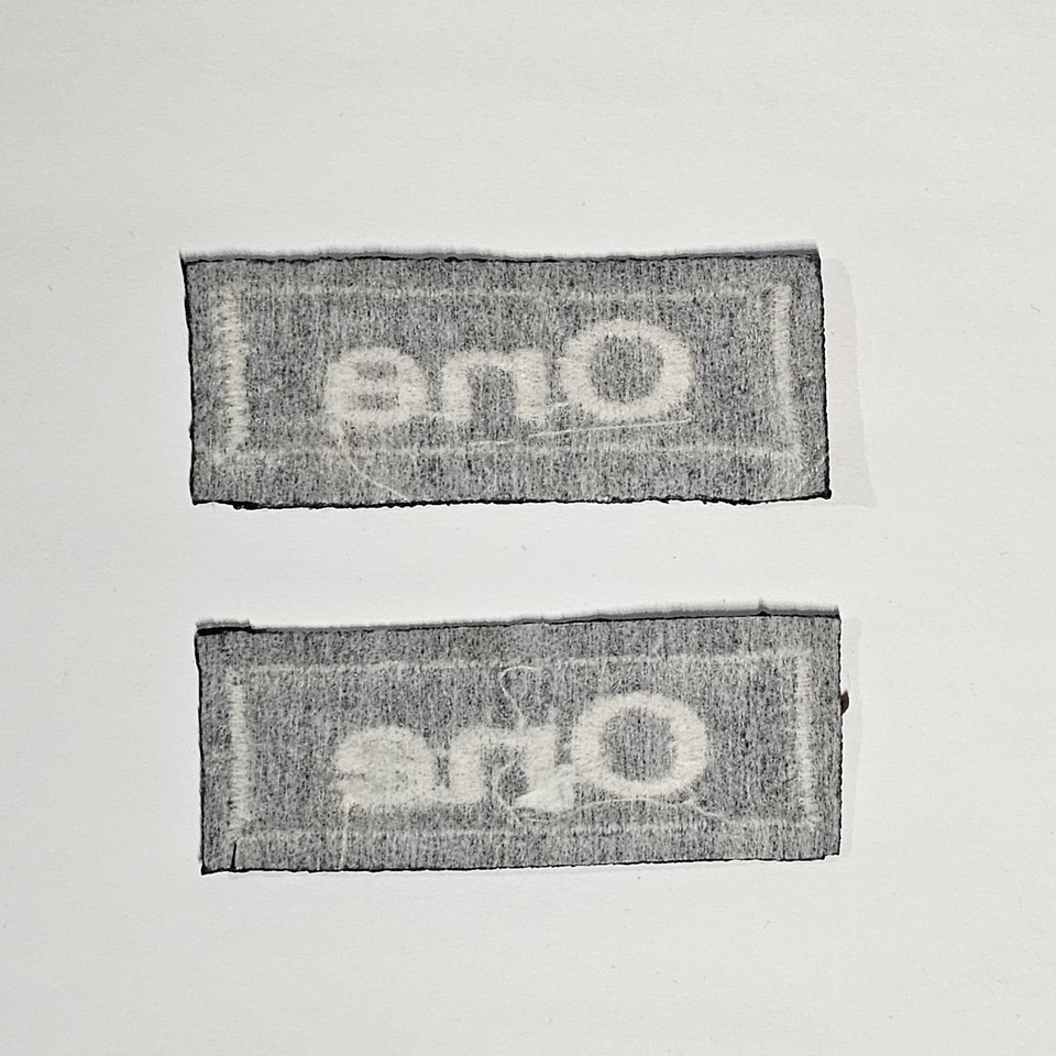 Number 1 One Patch Black w White Border Embroidered Iron On / Sew On 1. ...