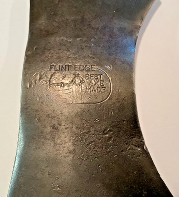 “Flint Edge Best Axe Made”ManLogo True Temper Kelly Works Double Bit ...