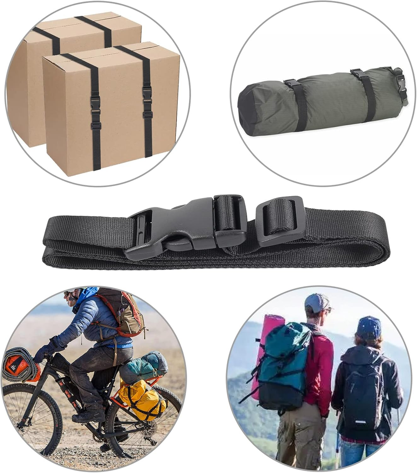 4 Pack 1X48 Inch Adjustable Utility Straps with Quick Release Buckle ...