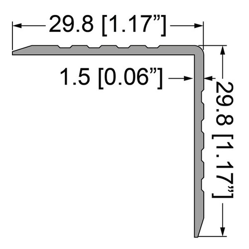 3 x 2m Aluminium Extruded Angle Extrusion with 30mm Legs - 6 Metres in ...