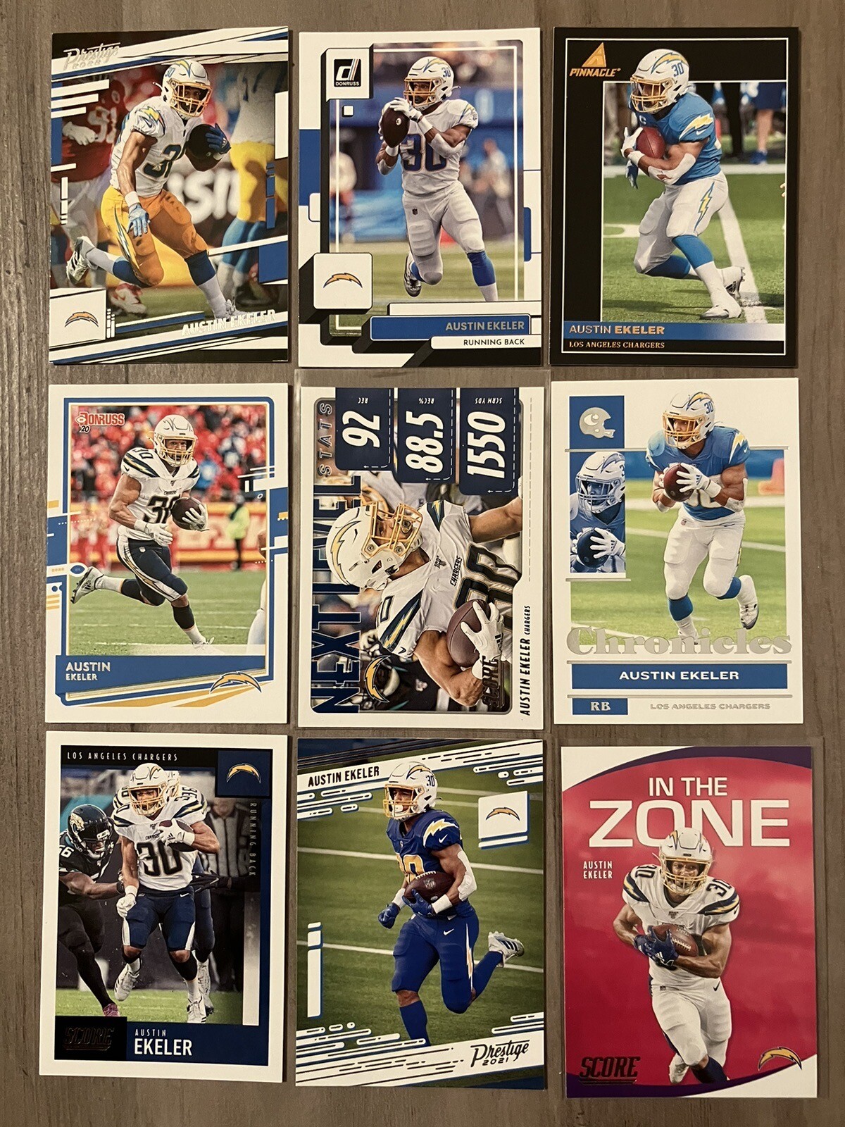 Austin Ekeler 9 Card Lot. Assorted Player & insert Cards. Los Angeles ...