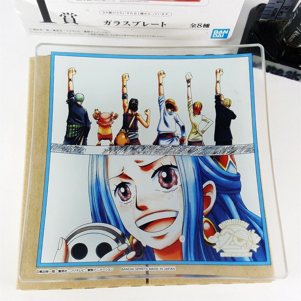One Piece Glass Plate Takumi no Keifu Vivi Luffy Nami Zoro Sanji Usopp ...