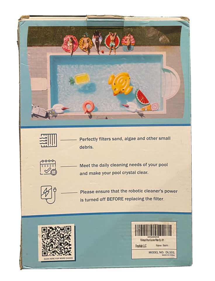 Fil-Fresh Robotic Pool Cleaner Filter DL101 4 Pack NEW | eBay