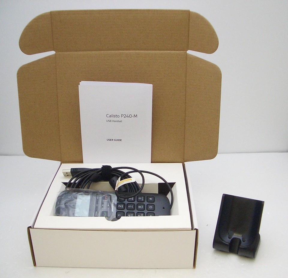 Plantronics Calisto P240-M USB VoIP Desk Handset for Microsoft Lync ...