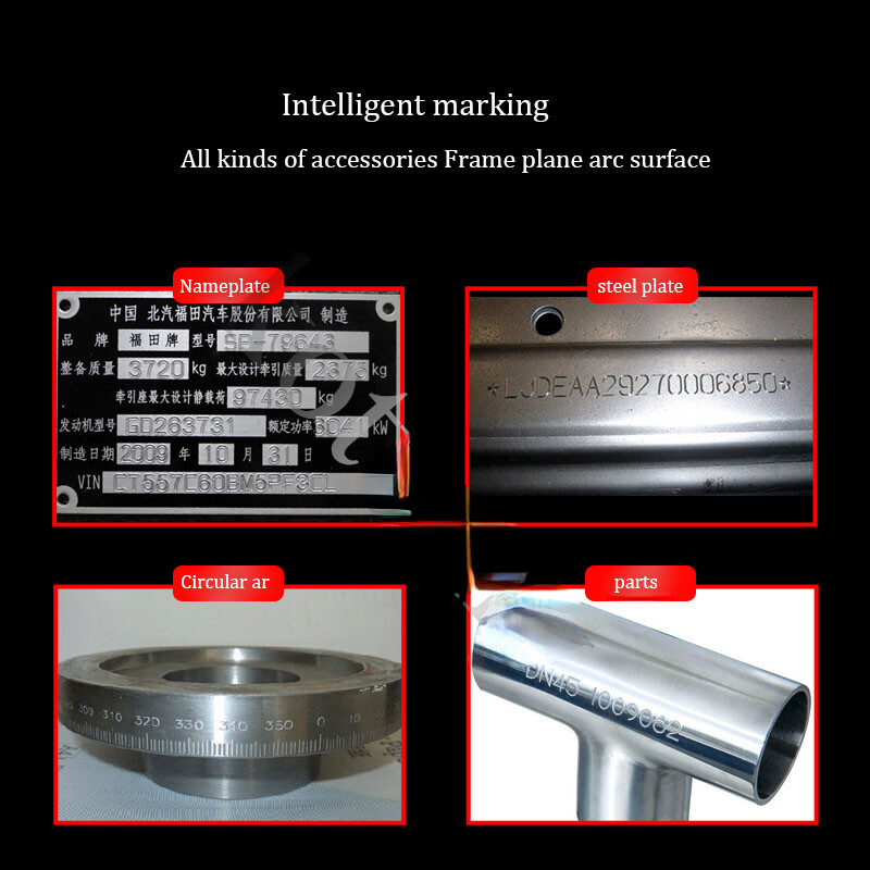 200*130 Metal Signage Nameplate Marking Machine pneumatic Lettering ...