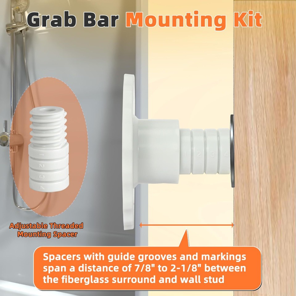 Grab Bar Mounting Kit, Grab Bar Anchors for Installing Grab Bar to ...