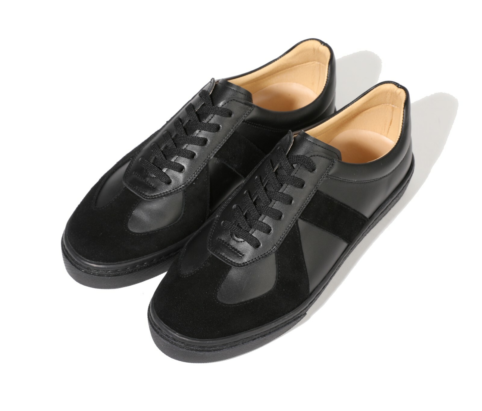 Firenze Atelier Men's Handmade Black German Army Trainers Fashion ...