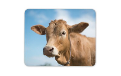 Pretty Brown Cow Mouse Mat Pad - Cattle Farm Farmer Cows Computer Gift ...