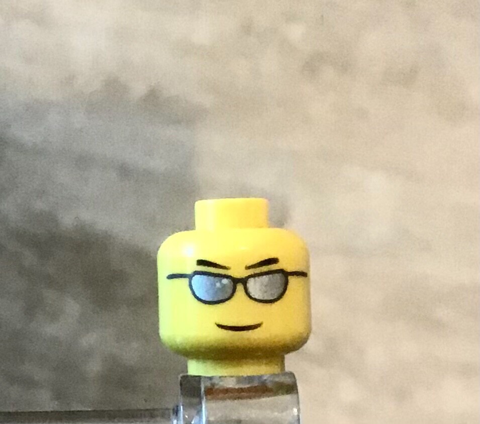LEGO Classic Yellow Minifig Head with Reflective Glasses Sunglasses | eBay