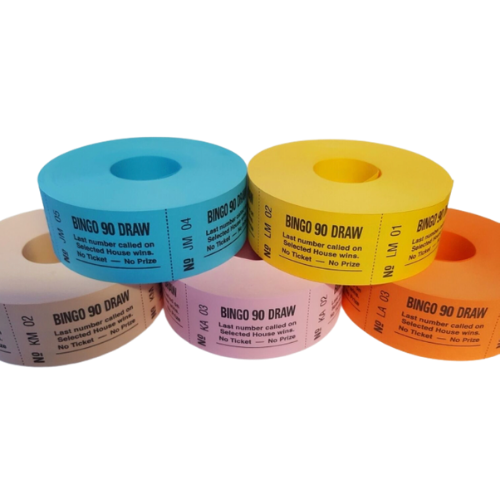 LAST NUMBER BINGO 1 - 90 JOE 90 TICKETS - 1 ROLL GIVES 10 SETS | eBay