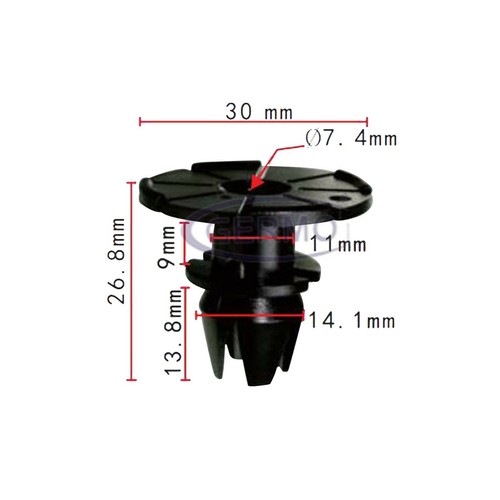 5 x Befestigungs-Clip Abstandhalter Schweller passend für BMW ...
