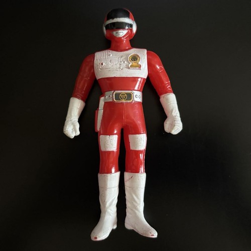 Super Electronic Bioman Red One Soft Vinyl Figure Retro | eBay