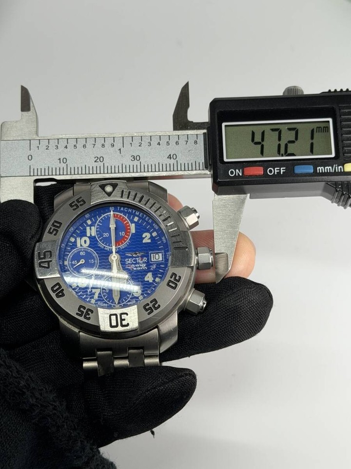 SECTOR Diving Team 1000 Chronograph Automatic Blue Dial Men's Watch ...