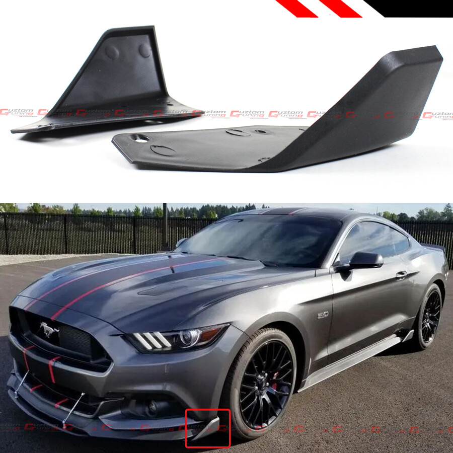 For 15-2023 Ford Mustang MD Style Front Bumper Corner Spoiler Winglet ...