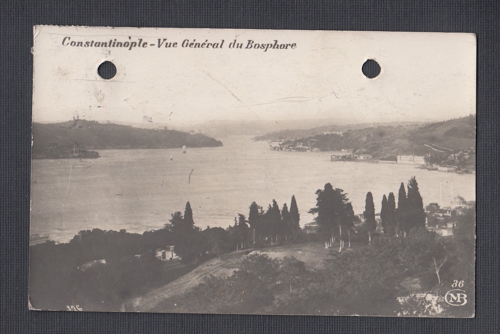 TURKEY 1920 CONSTANTINOPLE FROM BOSPHORUS POSTCARD TO SWITZERLAND ...