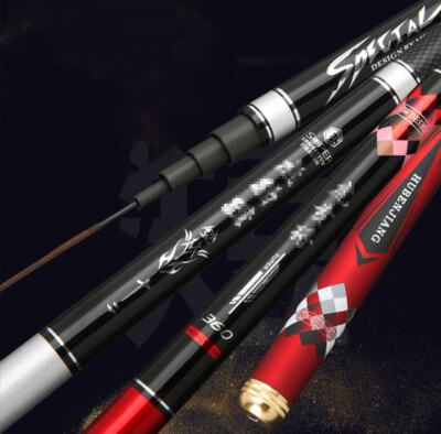 Telescopic Fishing Rod 3.6m 4.5m 5.4m 6.3m High Carbon Stream Fishing ...